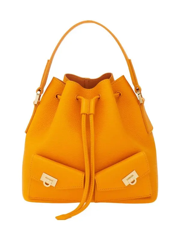 FERRAGAMO Multipocket Bucket Bag - Orange