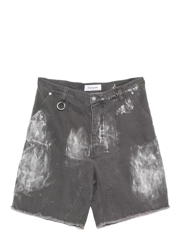 Études Studio Loose Denim Shorts - Grey