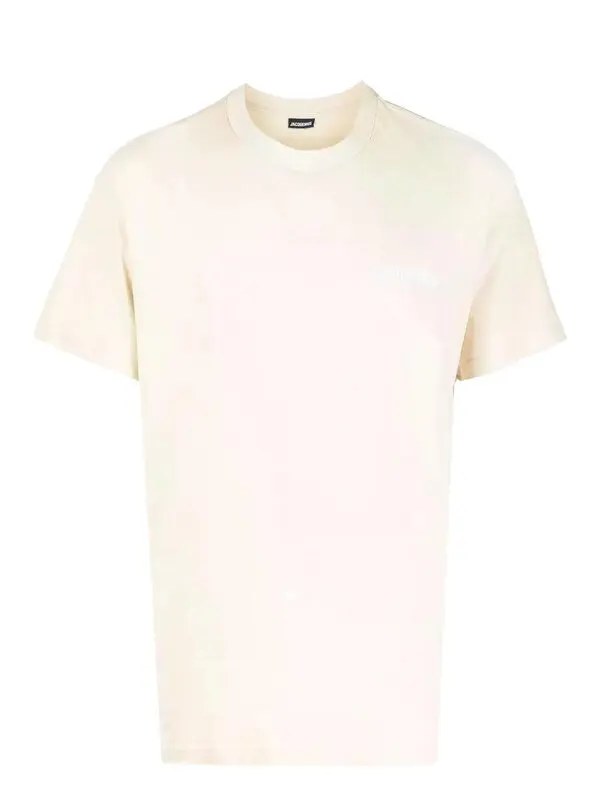 Jacquemus Logo-print Crew Neck T-shirt - Neutrals
