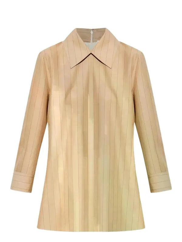 JIL SANDER Pinstriped Blouse - Neutrals