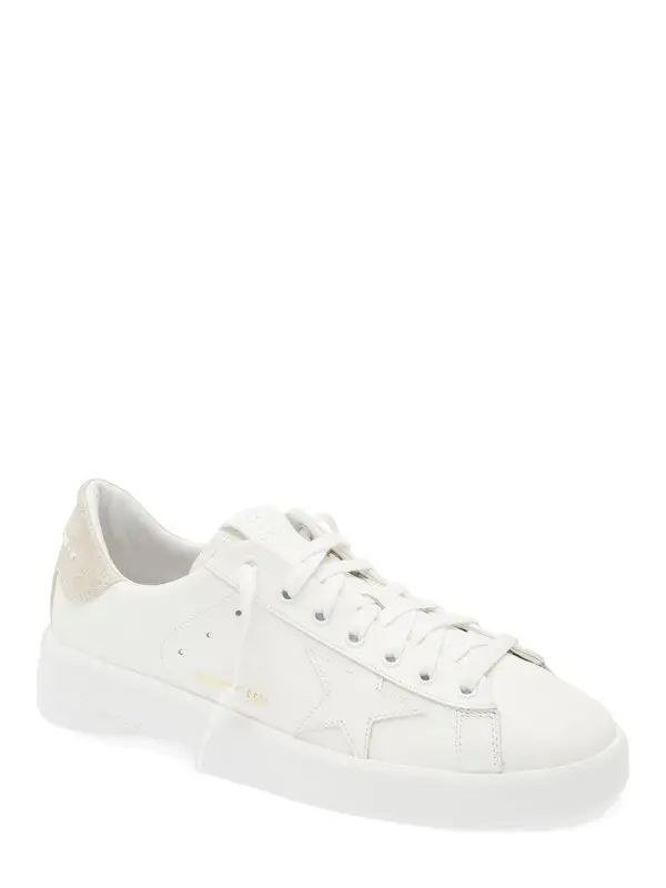 GOLDEN GOOSE Purestar Low Top Sneakers - White/ Platinum