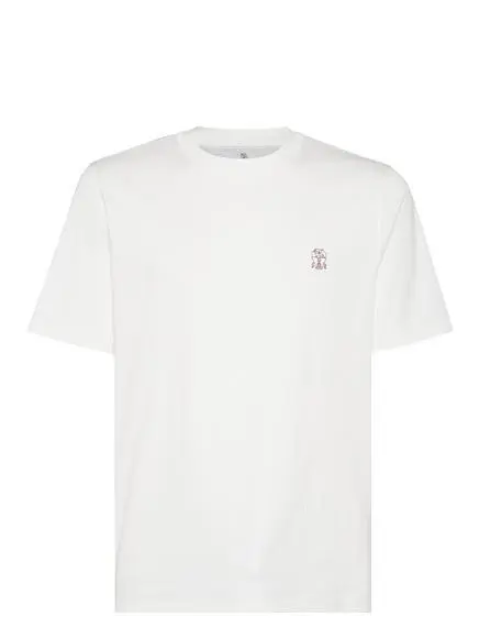 Brunello Cucinelli Jersey T-shirt With Logo - Off-white