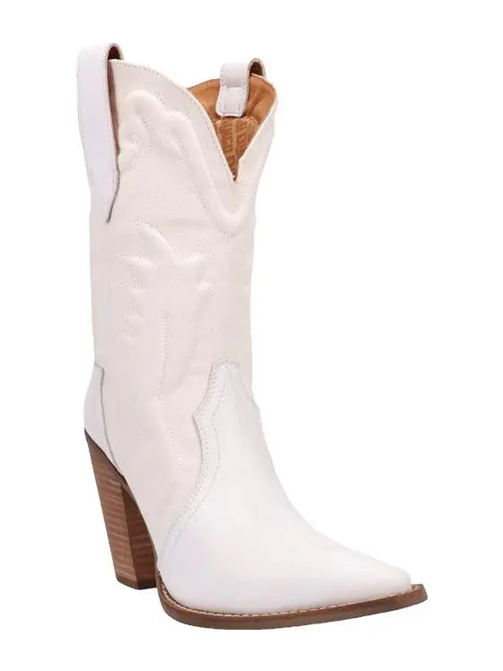 DINGO Tipsy Cowboy Boot - White
