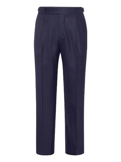 Brunello Cucinelli Tuxedo Trousers With Pleats - Navy Blue
