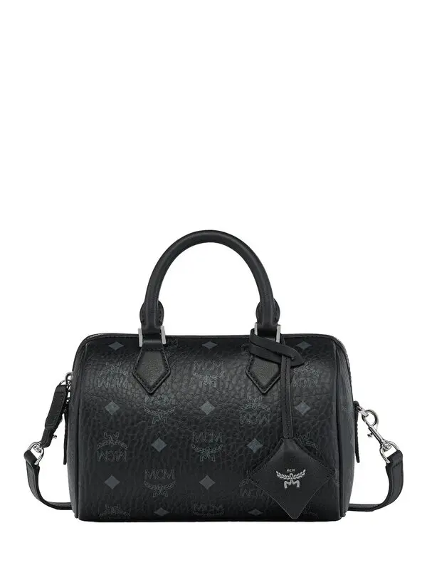 Mcm Small Ella Boston Bag - Black