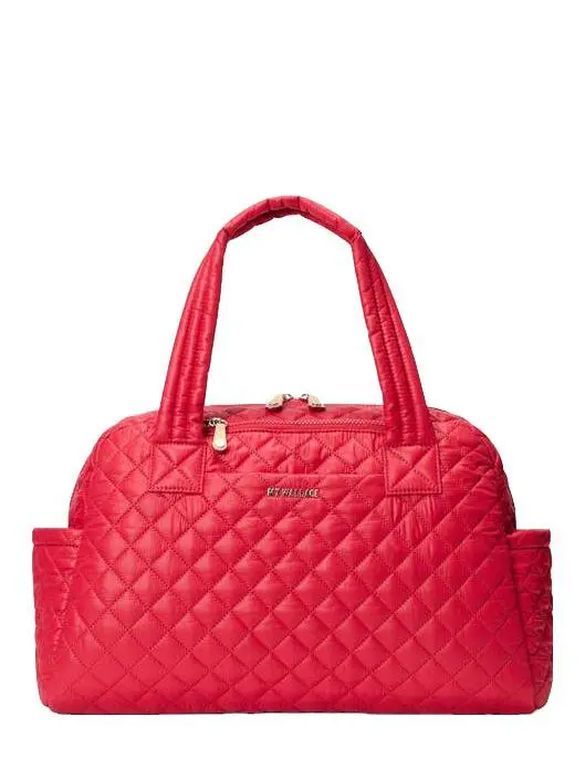 Mz Wallace Jimmy Deluxe Quilted Nylon Duffle Bag - Apple