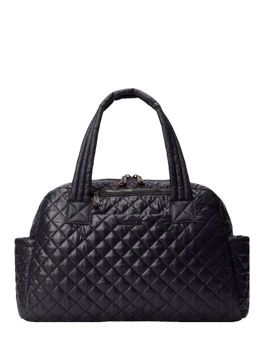 Mz Wallace Jimmy Deluxe Quilted Nylon Duffle Bag - Black