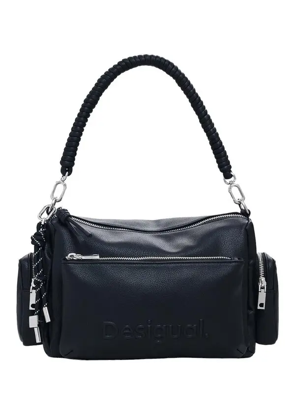 Desigual Faux Leather Shoulder Bag - Black