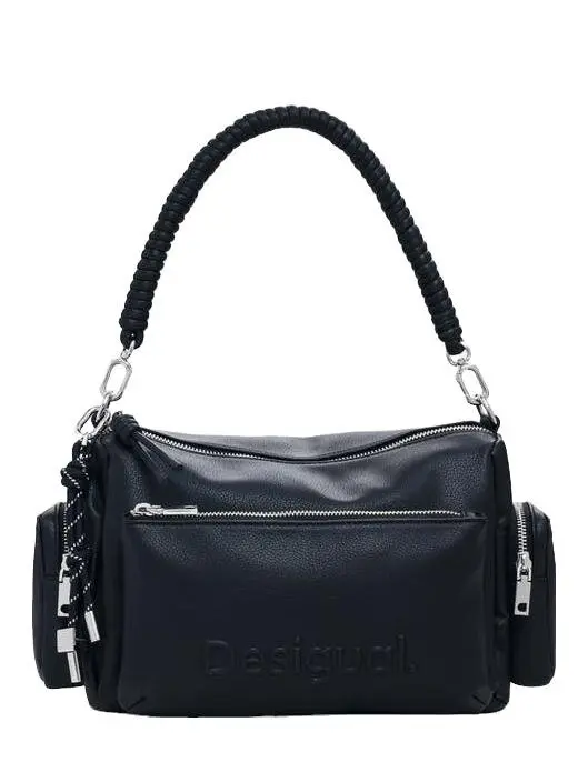 Desigual Faux Leather Shoulder Bag - Black