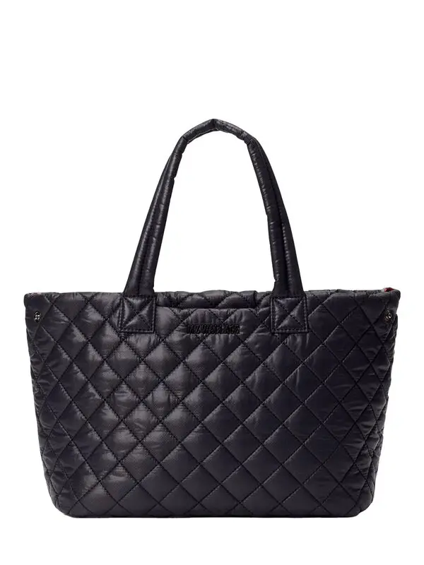Mz Wallace Small Metro Quilted Nylon City Tote - Black