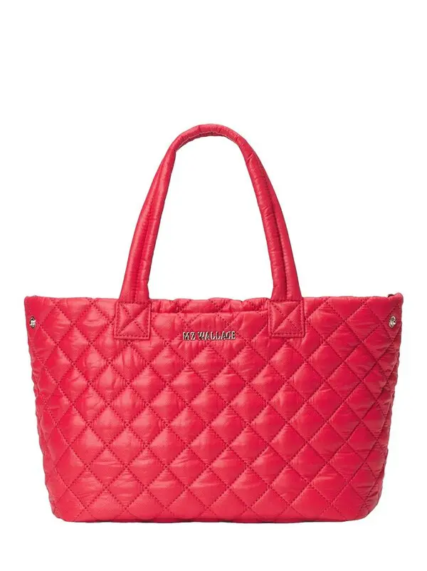 Mz Wallace Small Metro Quilted Nylon City Tote - Red Apple