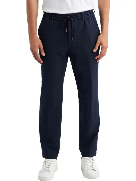 BOSS Tapered Drawstring Pants - Dark Blue