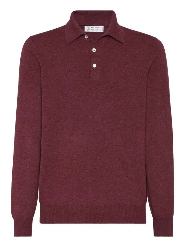 Brunello Cucinelli Polo-style Sweater - Amaranth
