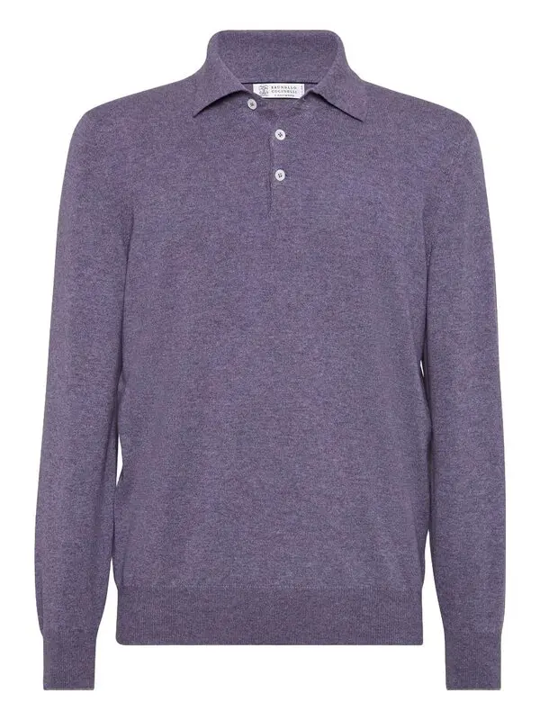 Brunello Cucinelli Polo-style Sweater - Purple