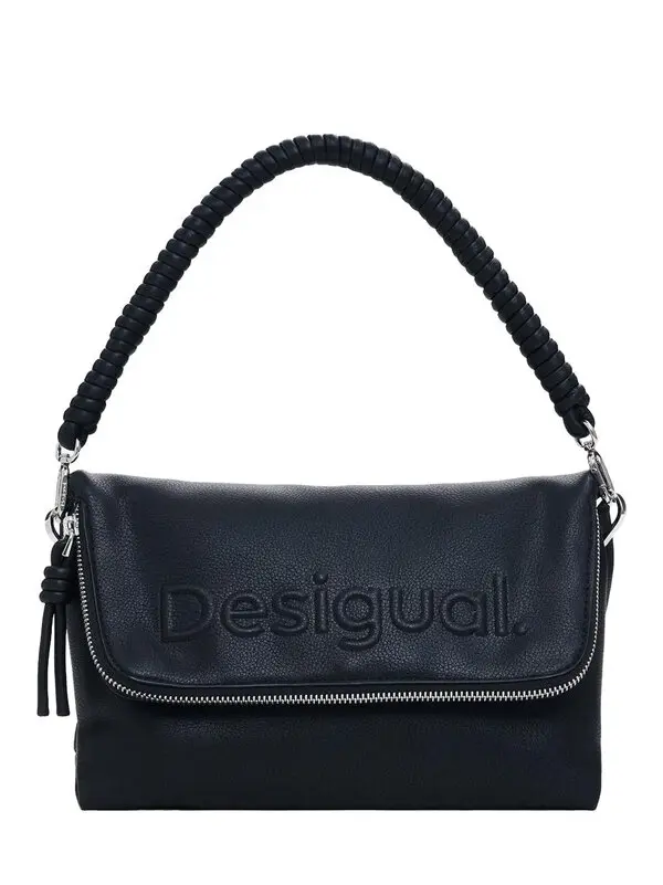 Desigual Faux Leather Shoulder Bag - Black
