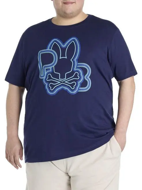 Psycho Bunny Big & Tall Carlo Graphic Tee - Evening Blue
