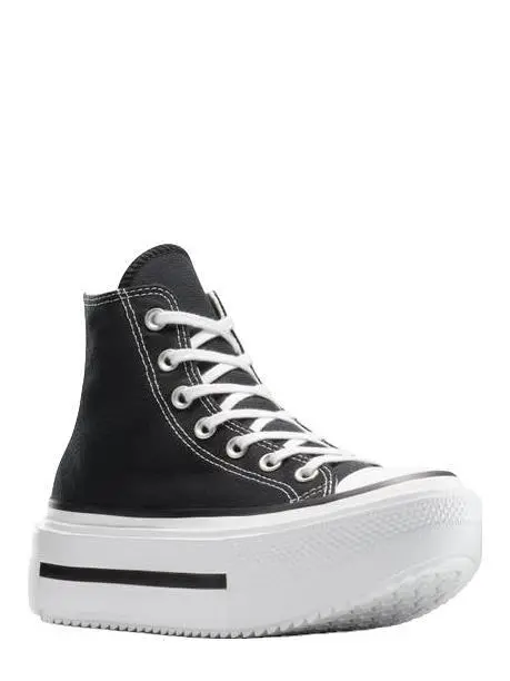 CONVERSE Chuck Taylor All Star Lift Double Stack High Top Platform Sneakers - Black/white/black