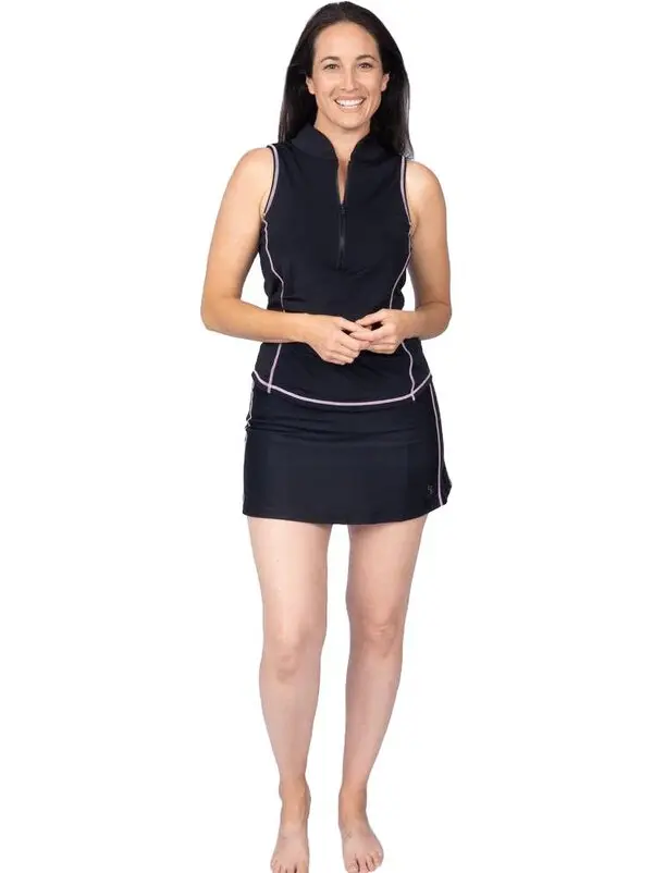 LINE IN THE SAND Skort With Built-in Shorts - Ink