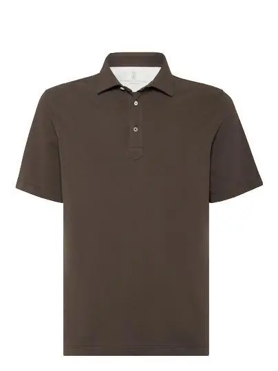 Brunello Cucinelli Piqué Polo Shirt - Brown