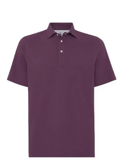 Brunello Cucinelli Piqué Polo Shirt - Burgundy
