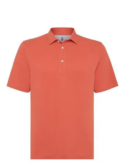 Brunello Cucinelli Piqué Polo Shirt - Orange