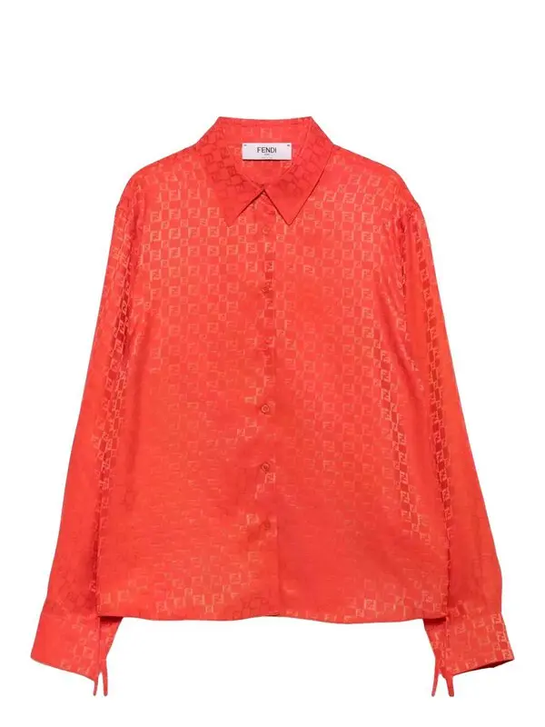Fendi Ff-jacquard Shirt - Red