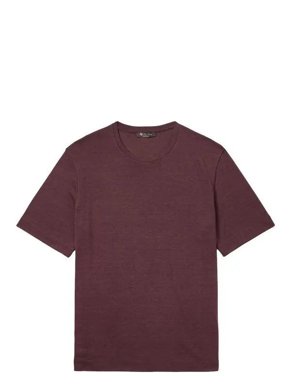 Loro Piana Mazzorbo Silk And Cotton-blend Jersey T-shirt - Brown