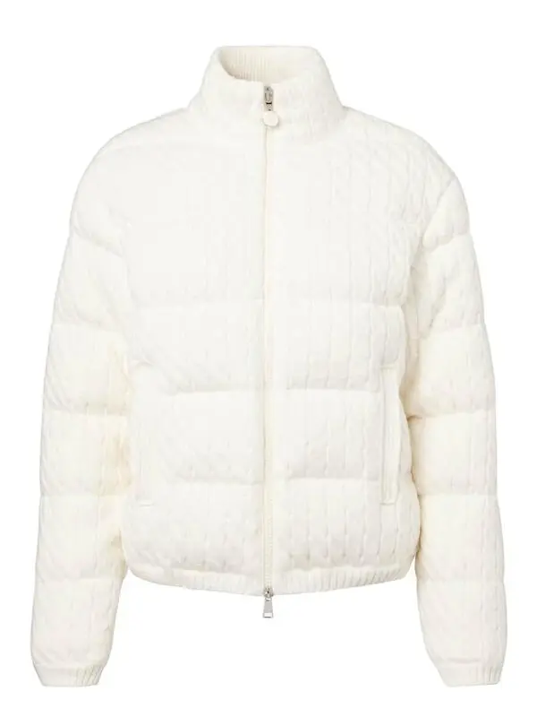Moncler Cotton-blend Down Jacket - White