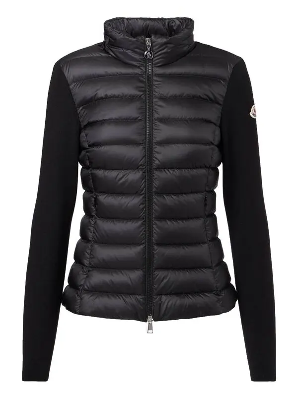 Moncler Logo Down Jacket - Black