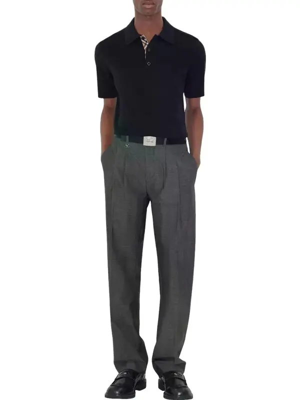 Burberry Wool Polo Shirt - Blue