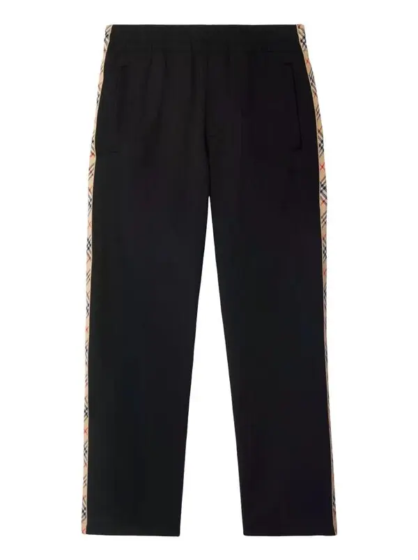 Burberry Vintage Check-trim Track Pants - Black