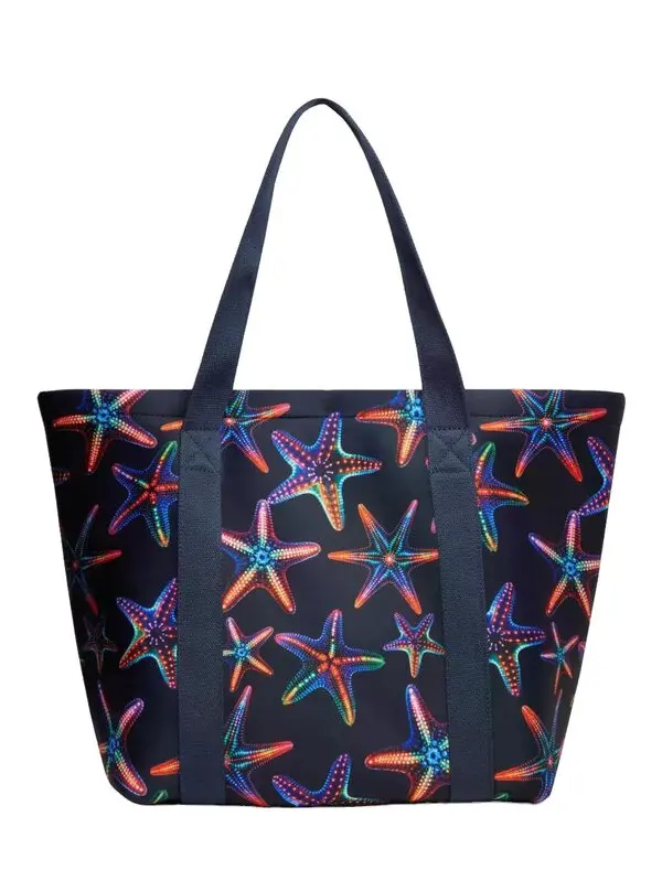 Vilebrequin Graphic Print Beach Bag - Blue