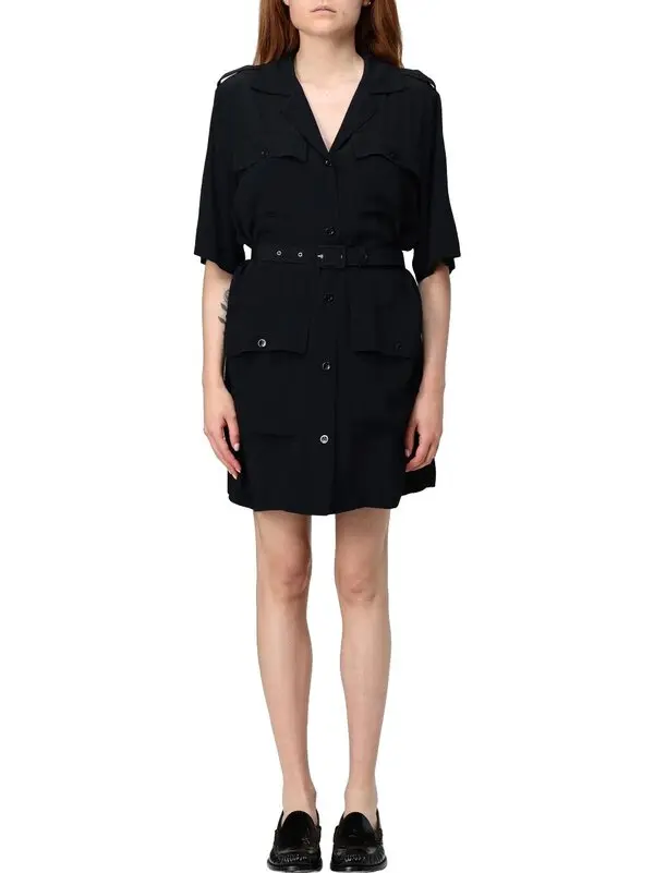 SEMICOUTURE Shirt Dress - Black