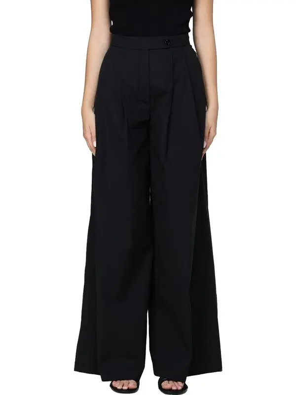 SEMICOUTURE Wide Leg Trousers - Black