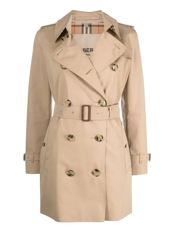 Burberry Kensington Cotton Trench Coat - Beige