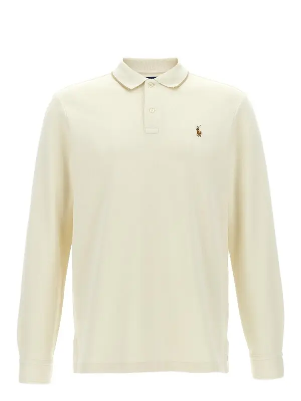 Polo Ralph Lauren Fleece Cotton Polo Shirt - Beige