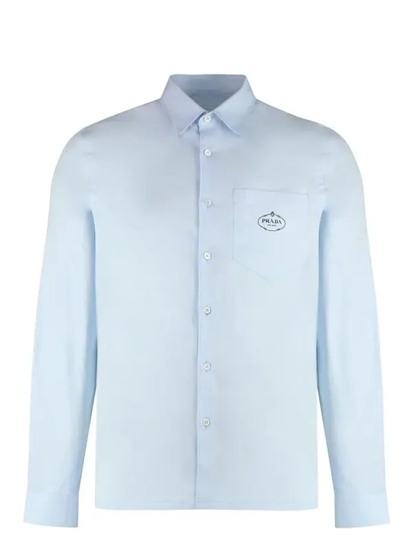 Prada Oxford Cotton Shirt - Blue