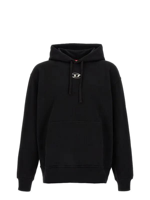 Diesel Cotton Jersey 's-macs-hood-od' Hoodie - Black