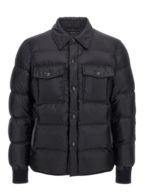 TOM FORD Shirt Collar Down Jacket - Blue