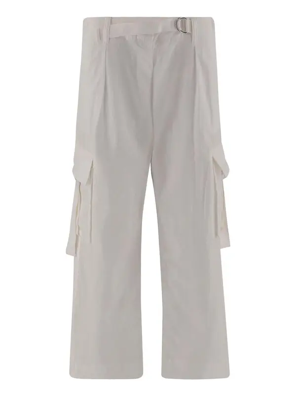 Tory Burch Cotton Cargo Pants - White