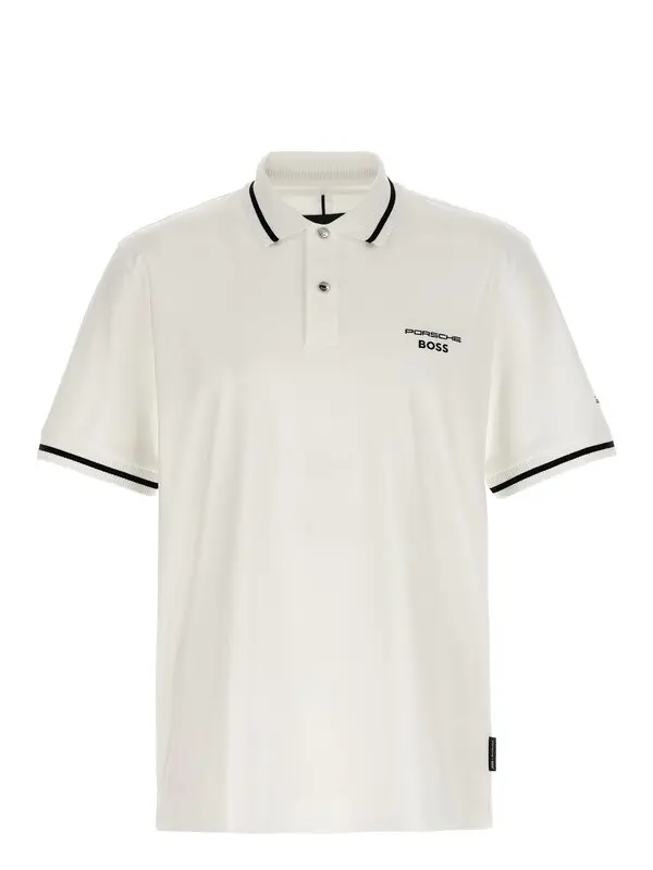 Hugo Boss Porsche X Boss 'c Parris 197' Polo Shirt - White/black