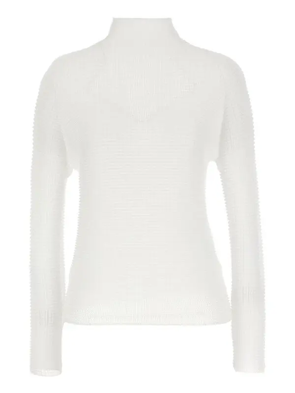 Issey Miyake Wooly Pleats-56' Blouse - White
