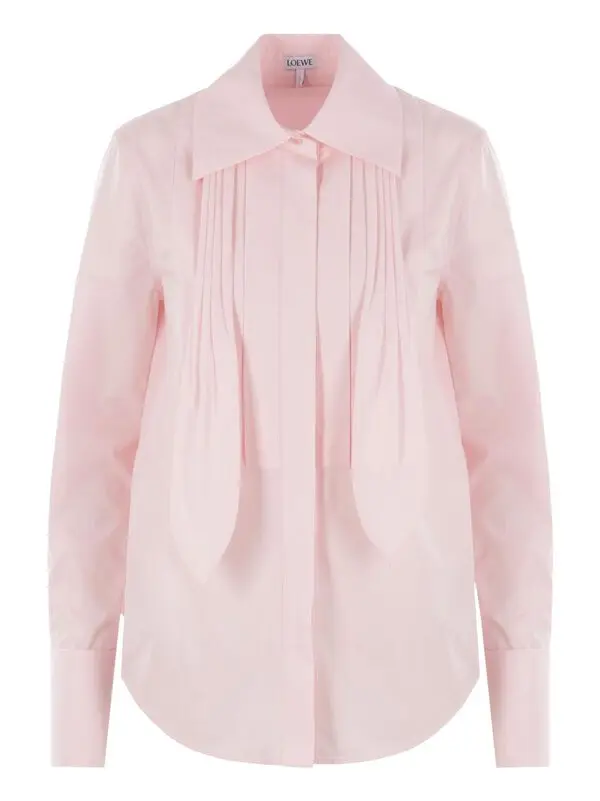 Loewe Draped Cotton Shirt - Pink