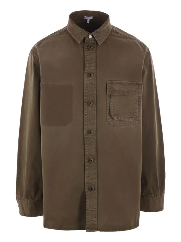 Loewe Cotton Overshirt - Kaki
