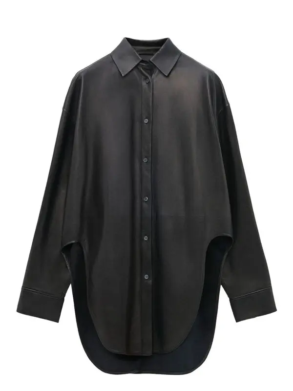 Loewe Lambskin Button-up Shirt - Black