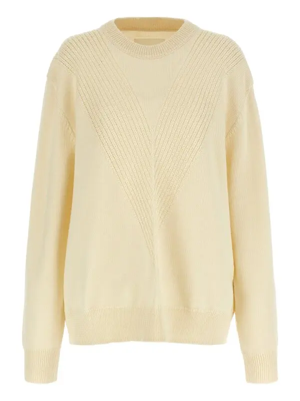 JIL SANDER Wool Knit Sweater - White