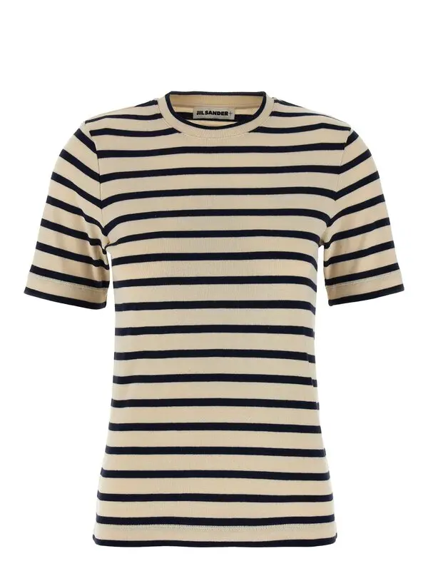 JIL SANDER Striped Jersey T-shirt - Multicolor