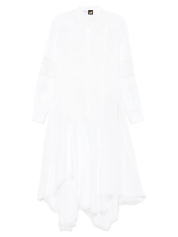 Loewe Cotton Chemisier Dress - White