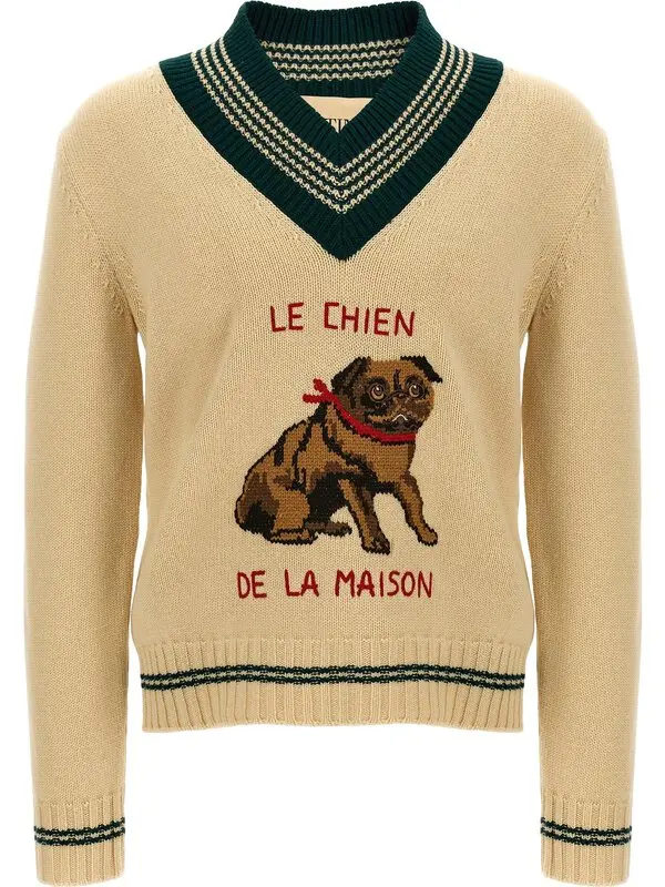 Valentino Garavani Le Chien De La Maison' Sweater - Beige