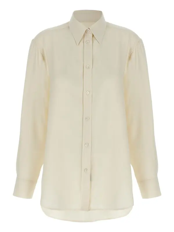 Brioni Cady Silk Shirt - White